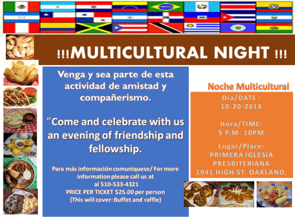 You’re Invited to Multicultural Night @ Primera Iglesia – Presbytery of ...